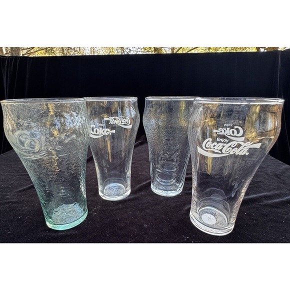 Coca Cola | Dining | Set Of 4 Coca Cola Colored Embossed Coca Cola ...